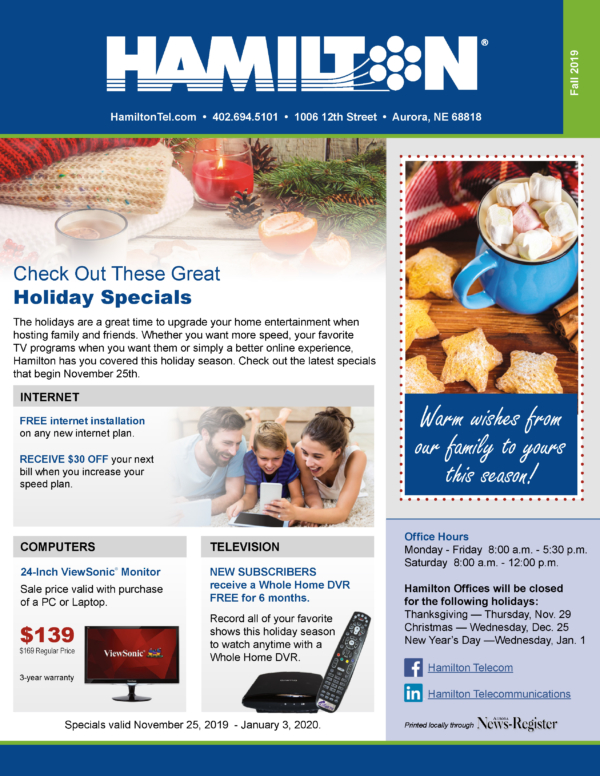 Newsletters - Hamilton Telecommunications • Aurora, NE